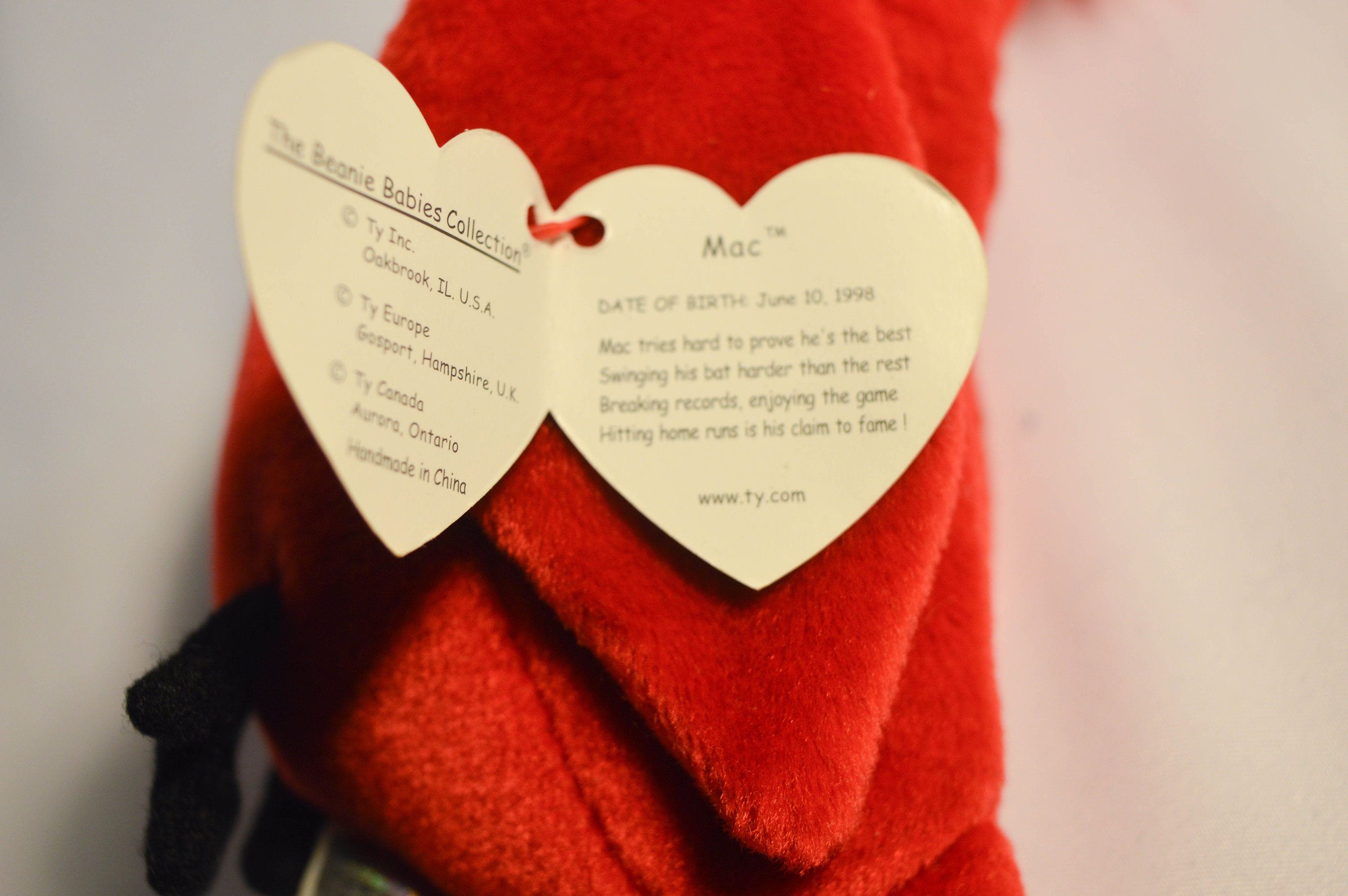 TY Beanie Baby / Mac the Cardinal / Vintage / Great Condition - Etsy Canada