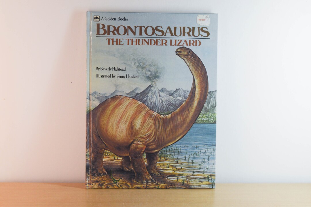 Brontosaurus the Thunder Lizard Dinosaur Book Golden Book 1982 Vintage ...