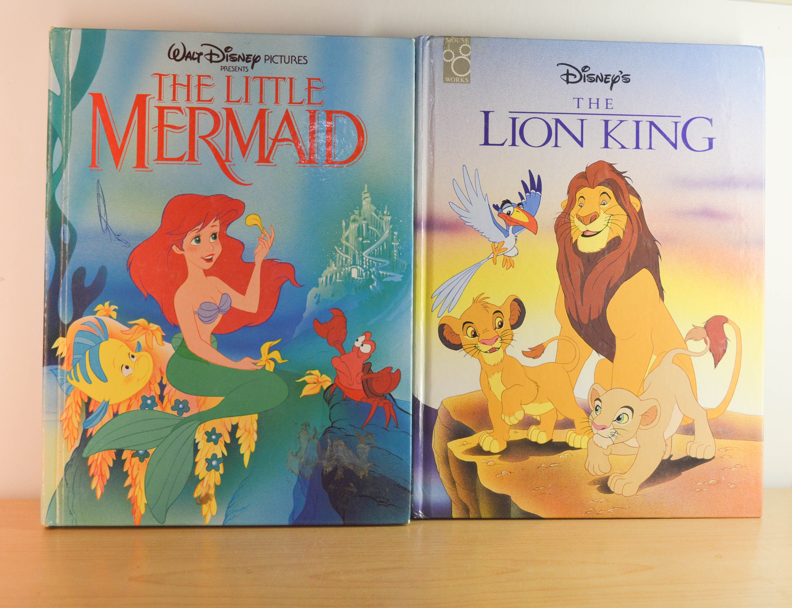 Disney - Large Hardcover Picture Books - Vintage 1990s - Mouse Works ...