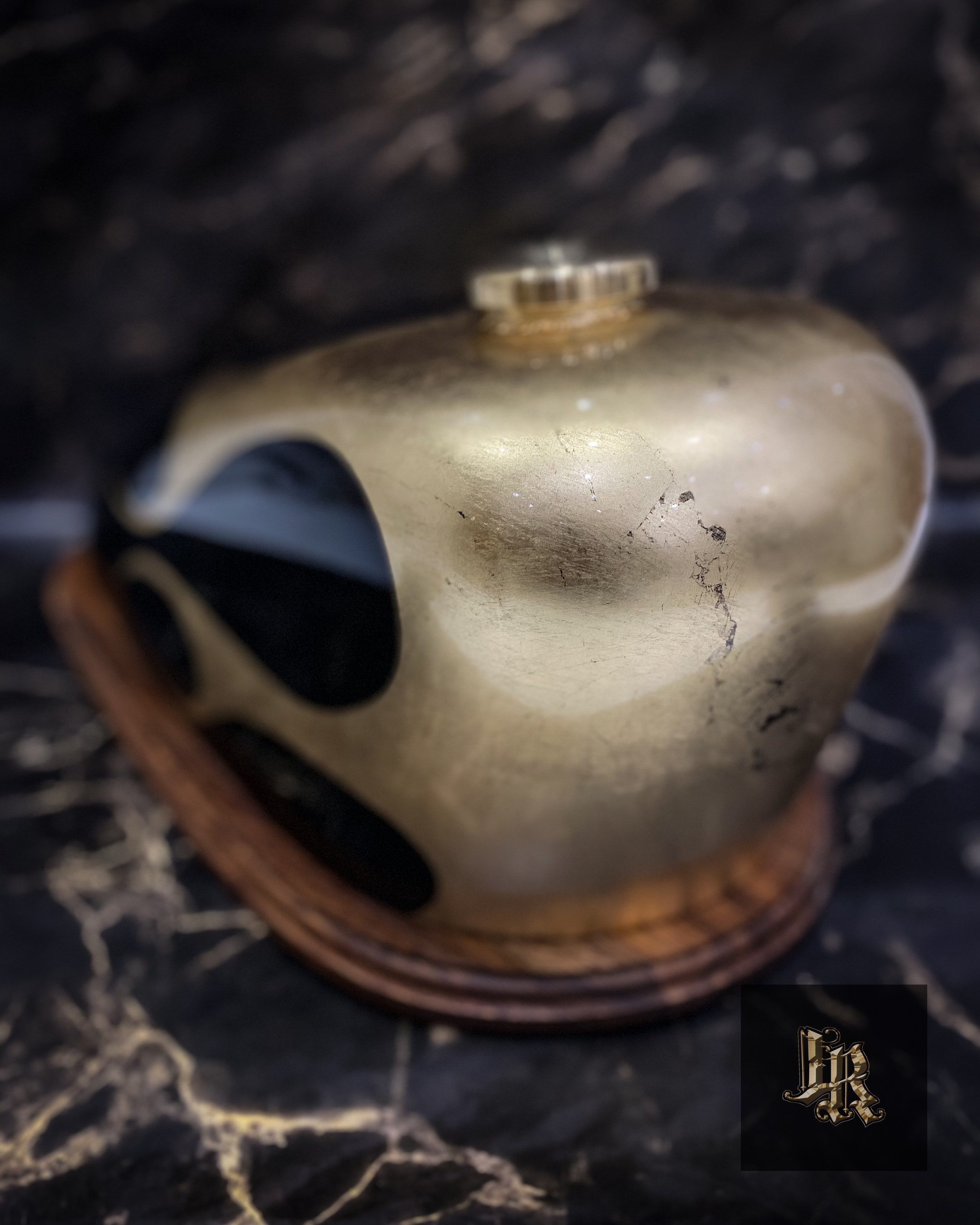 46 TANK FOR TWO Gold Flames Harley Davidson Urn Motorcycle Urn ...