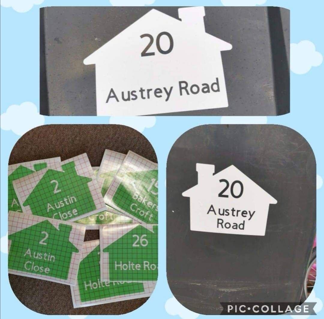 Personalised House Number Bin Stickers - Etsy