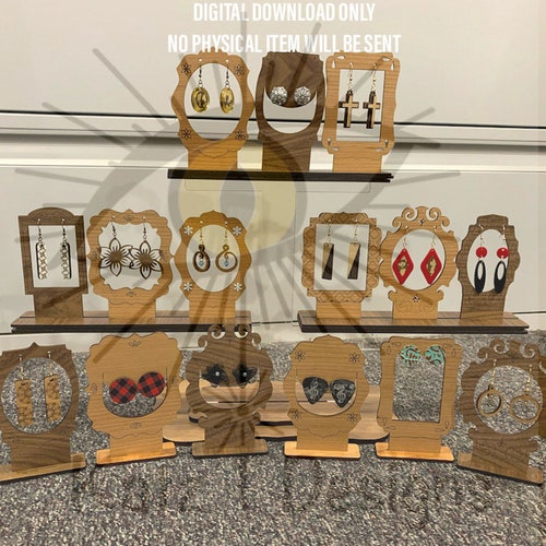 Earring Display Stand SVG Black Woman Earring Display Laser | Etsy