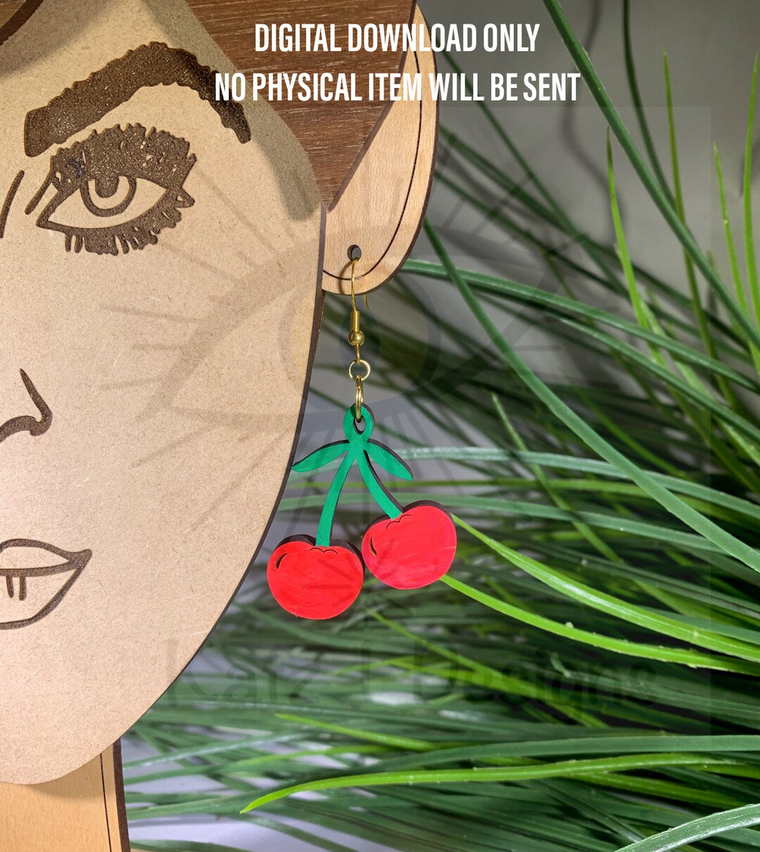 Hand Drawn Cherry Dangles SVG - Etsy