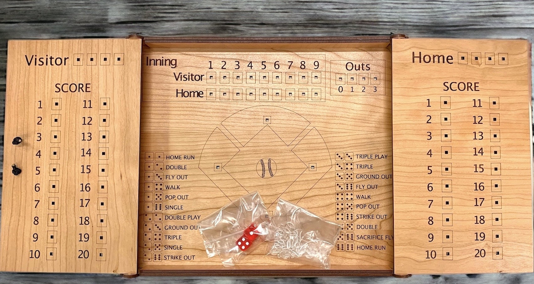 Dice Baseball Board Box SVG - Etsy