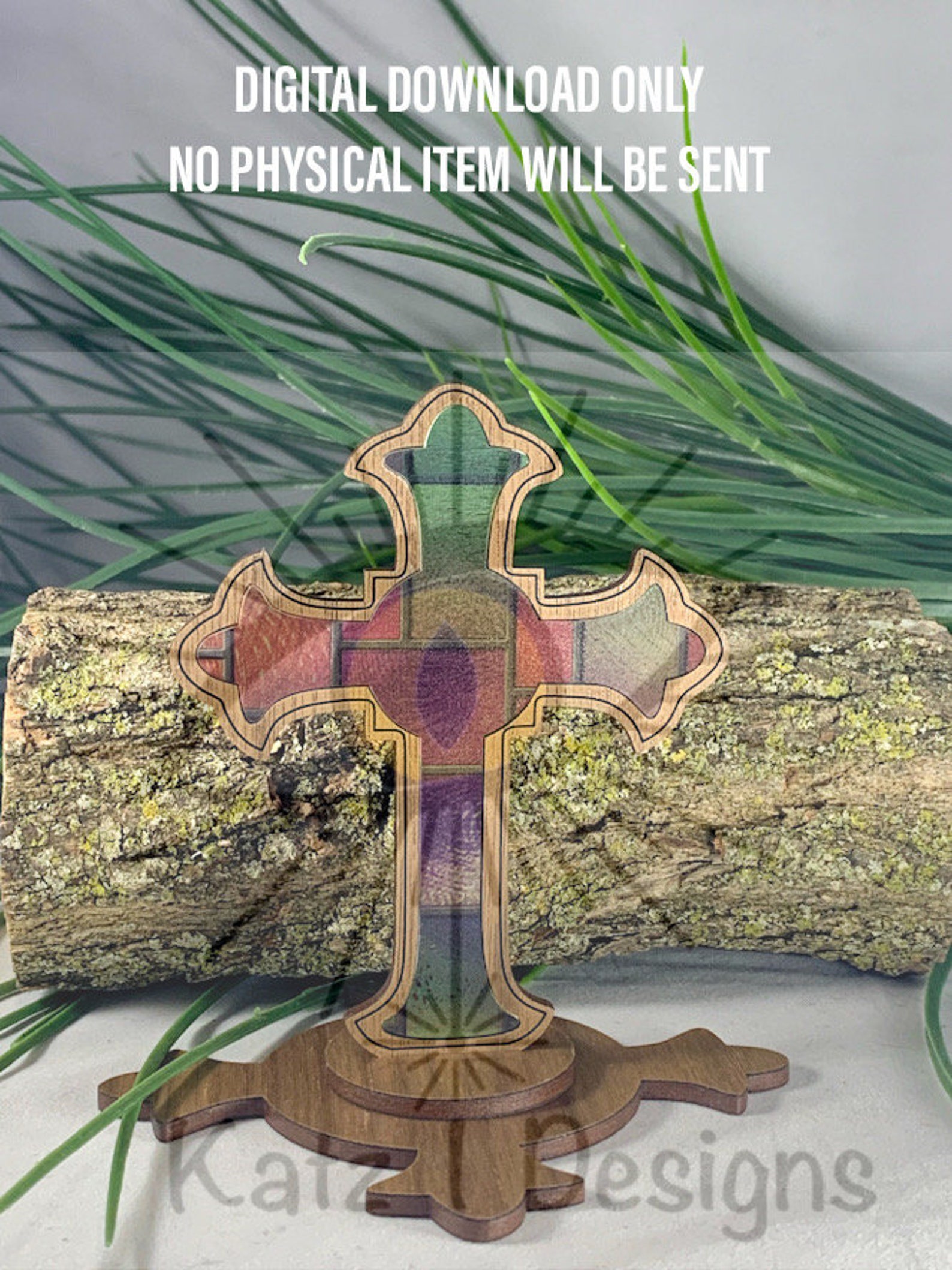 Standup Cross Inlay SVG - Etsy