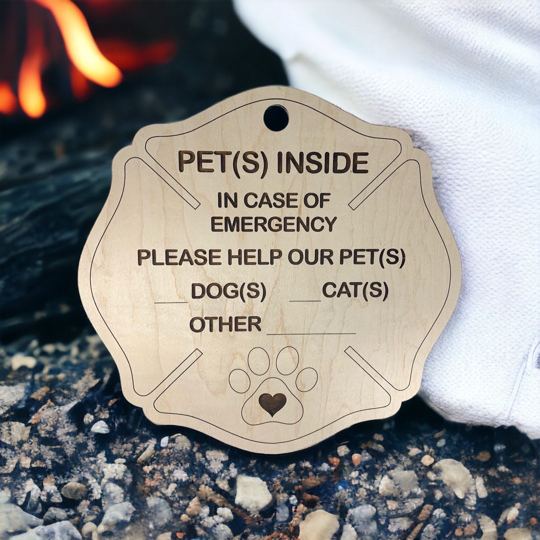 Pet Safety Sign SVG - Etsy