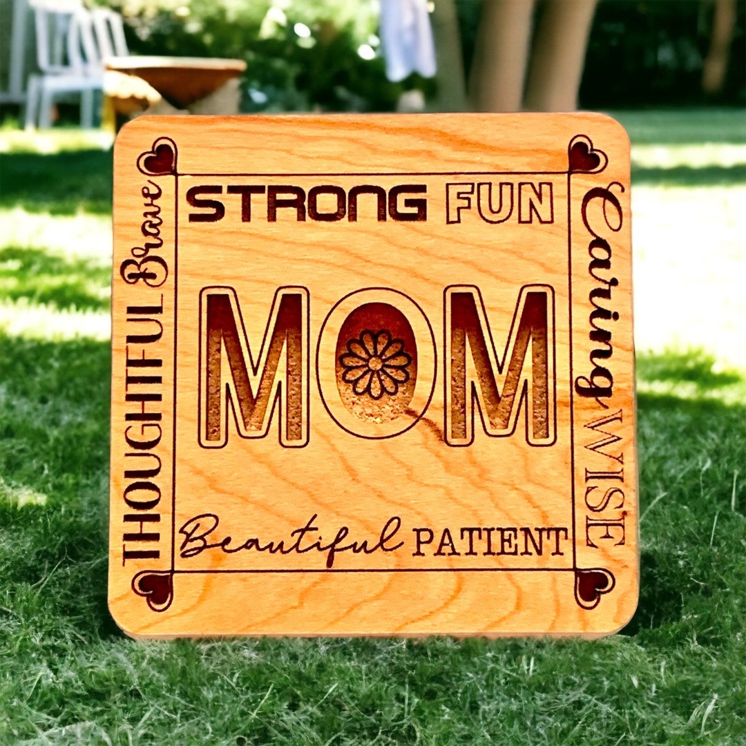 Mom Coaster SVG With Bonus Alternative Design - Etsy