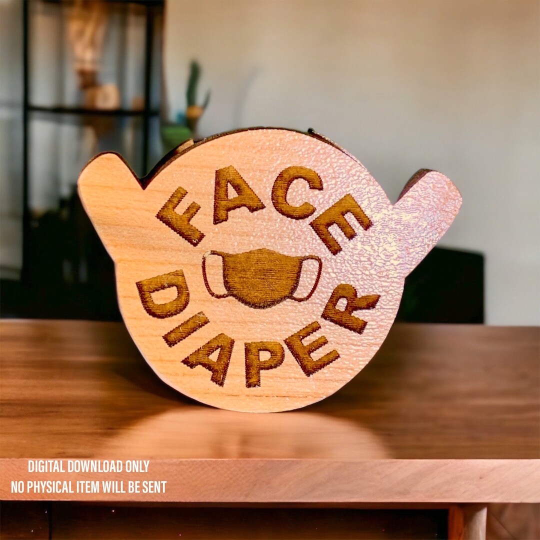 Face Diaper Face Mask Vent Holder SVG - Etsy