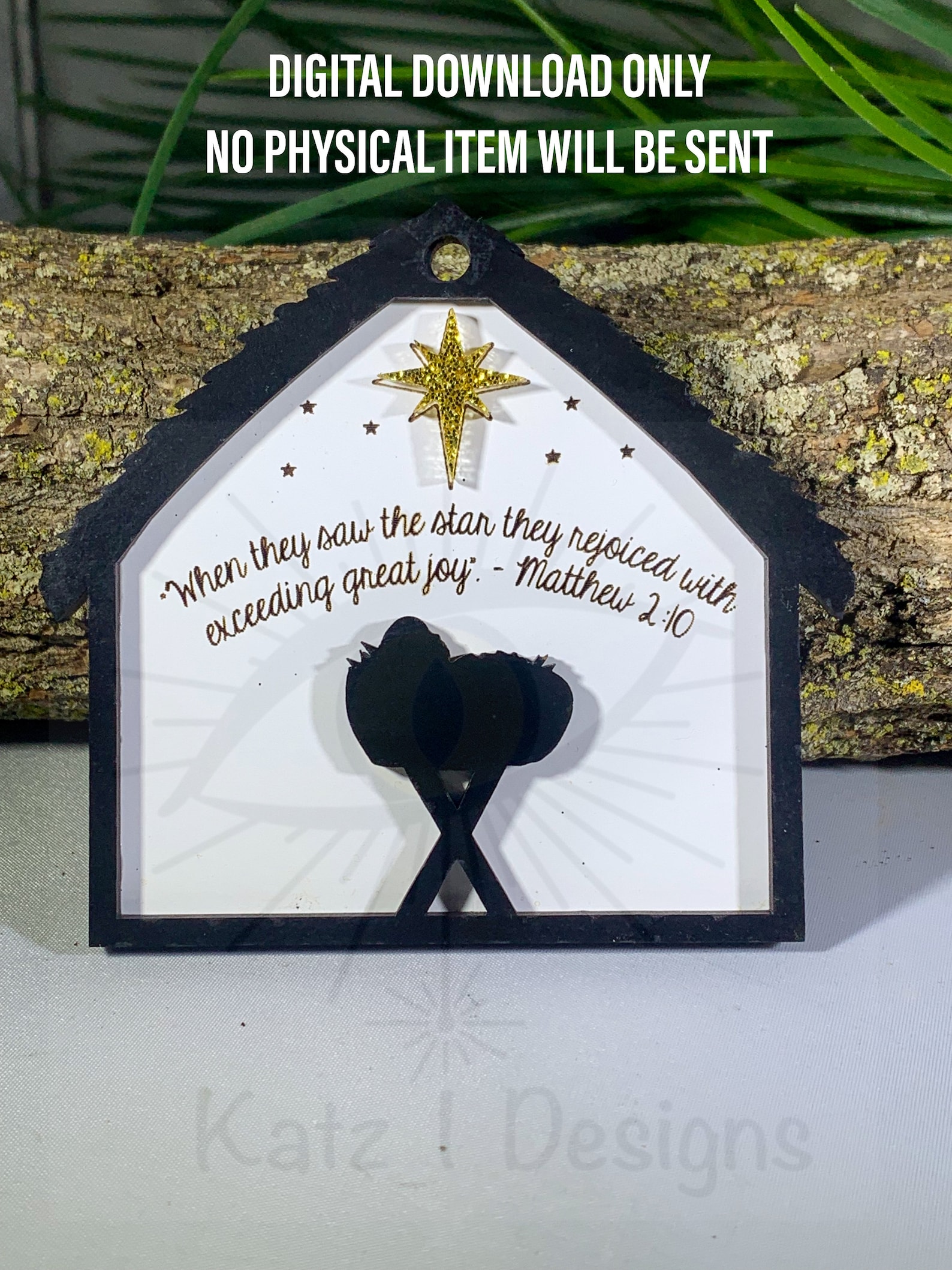 Dog Nativity Scene Ornament SVG - Etsy