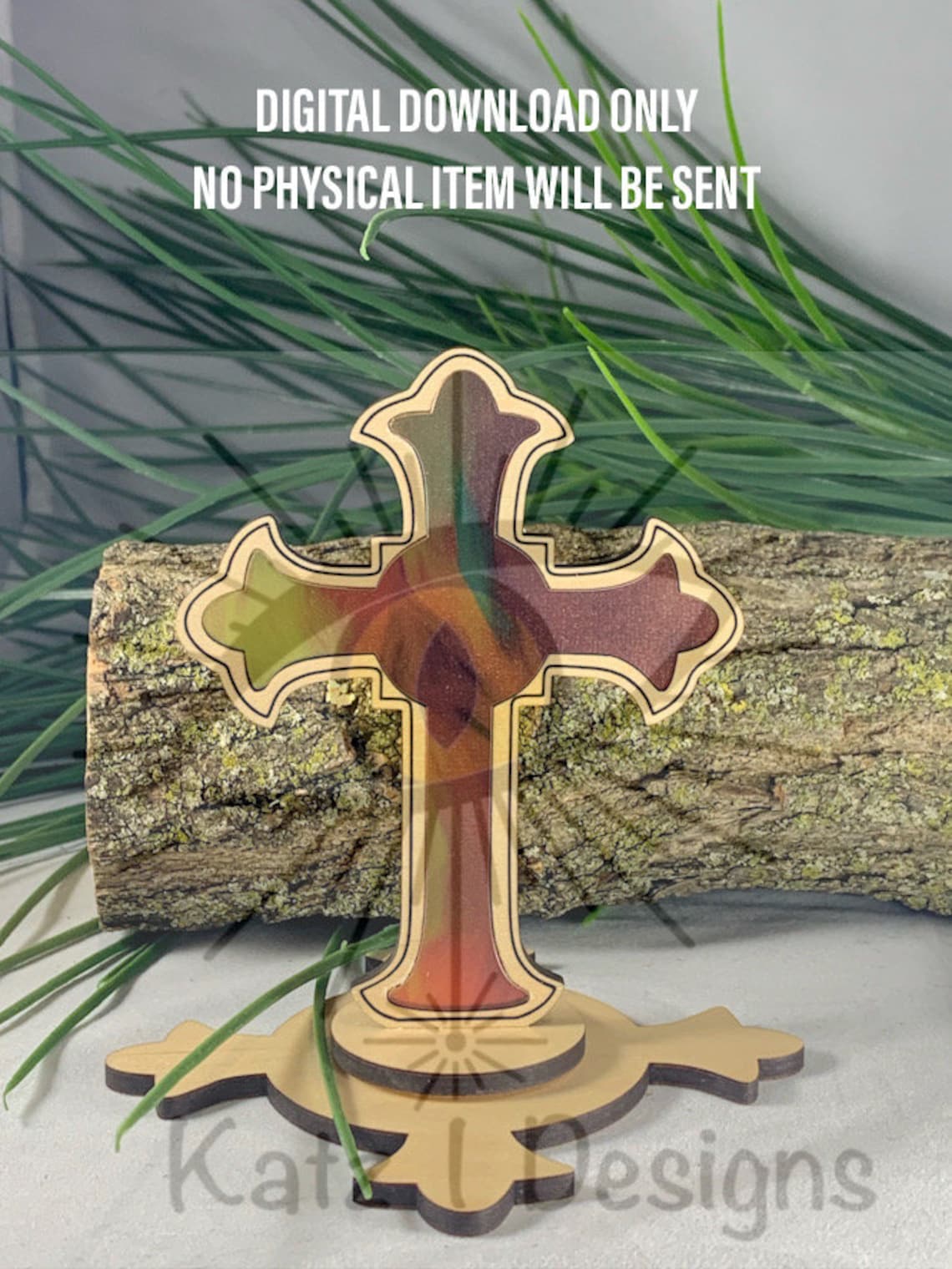 Standup Cross Inlay SVG - Etsy