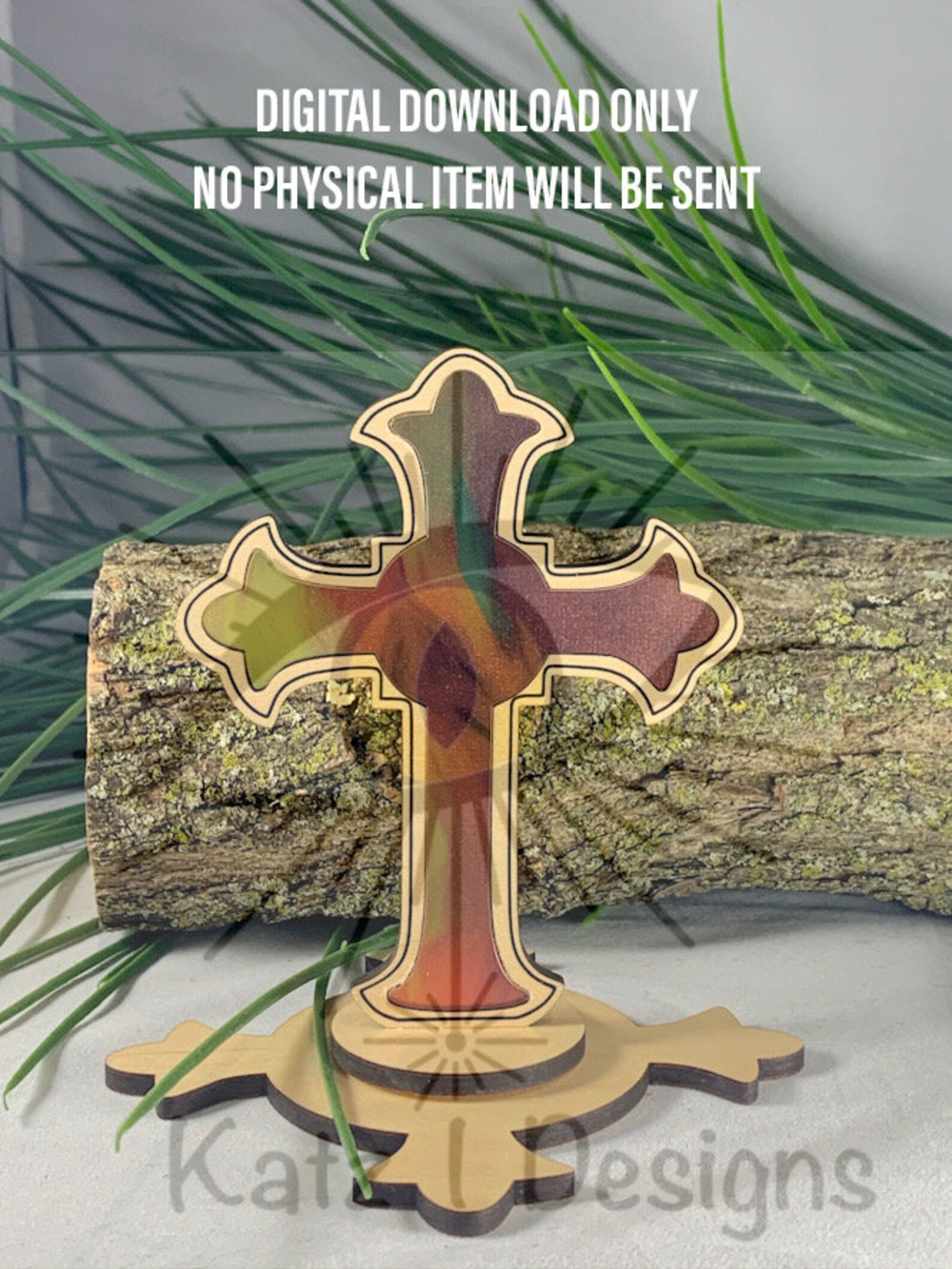 Standup Cross Inlay SVG - Etsy