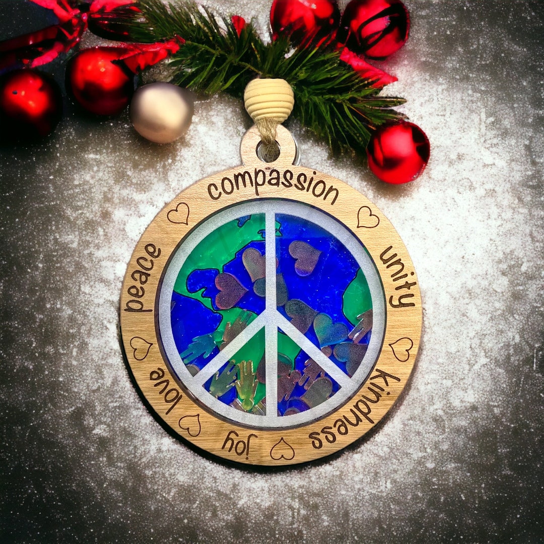 World Peace Snow Globe Ornament SVG - Etsy