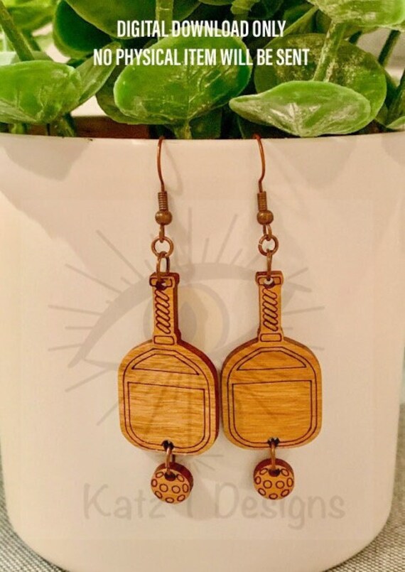 Pickle Ball Earring SVG two Versions Included Dangle and | Etsy
