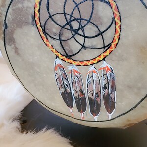 Hand Drum 9x3dream Catcherceremonial Drum, Hand Made by Native American ...