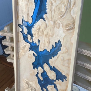 Moosehead Lake and Mount Kineo 3D Topographic Map Wood Relief Carving ...