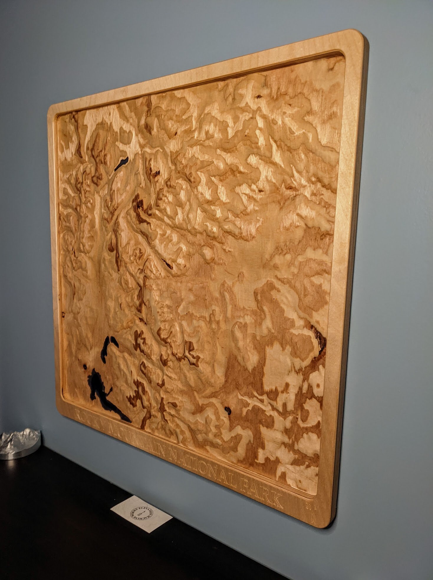 Rocky Mountain National Park 3D Topographic Map Wood Relief Carving - Etsy