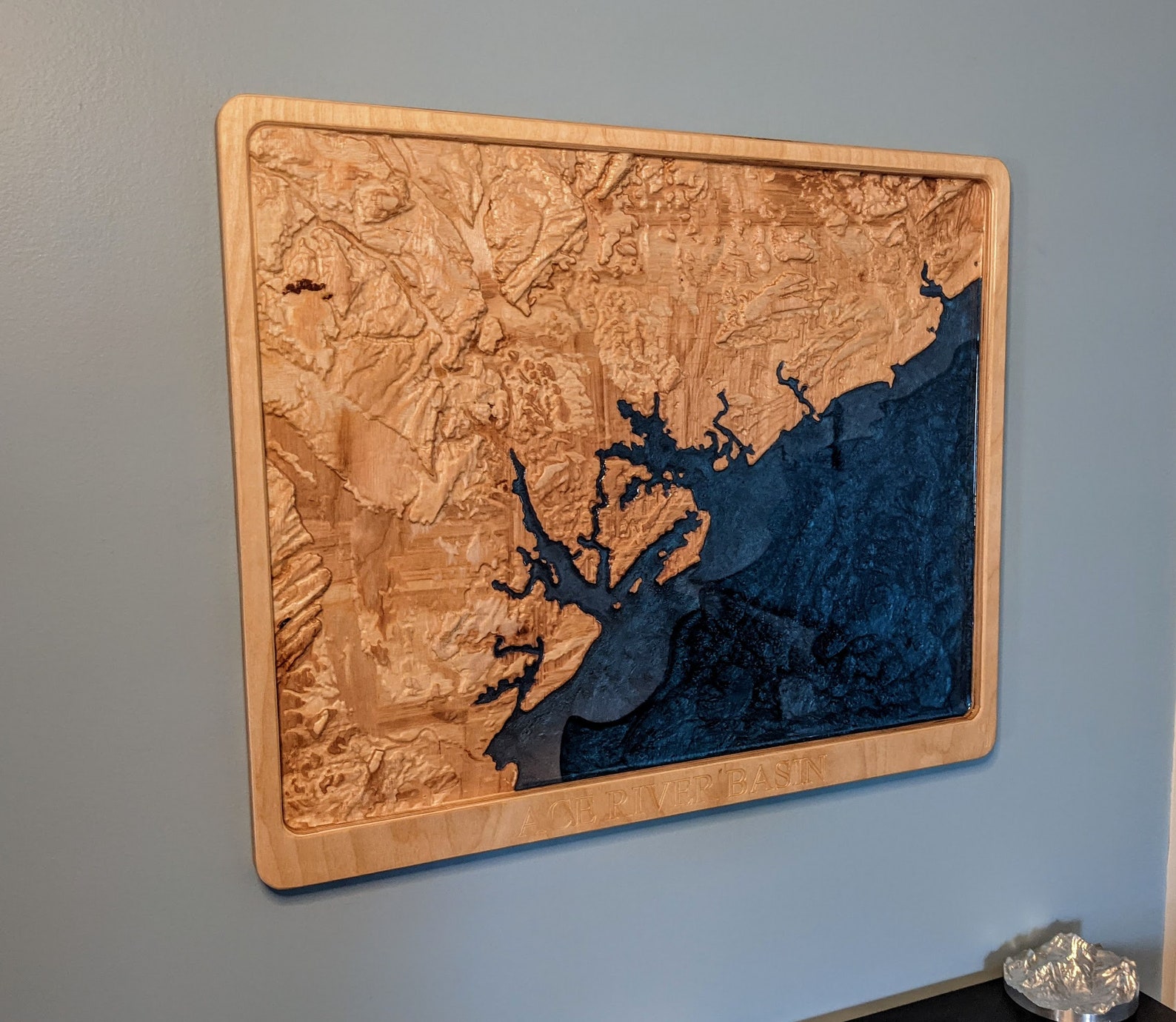 ACE Basin 3D Topographic Map Wood Relief Carving - Etsy
