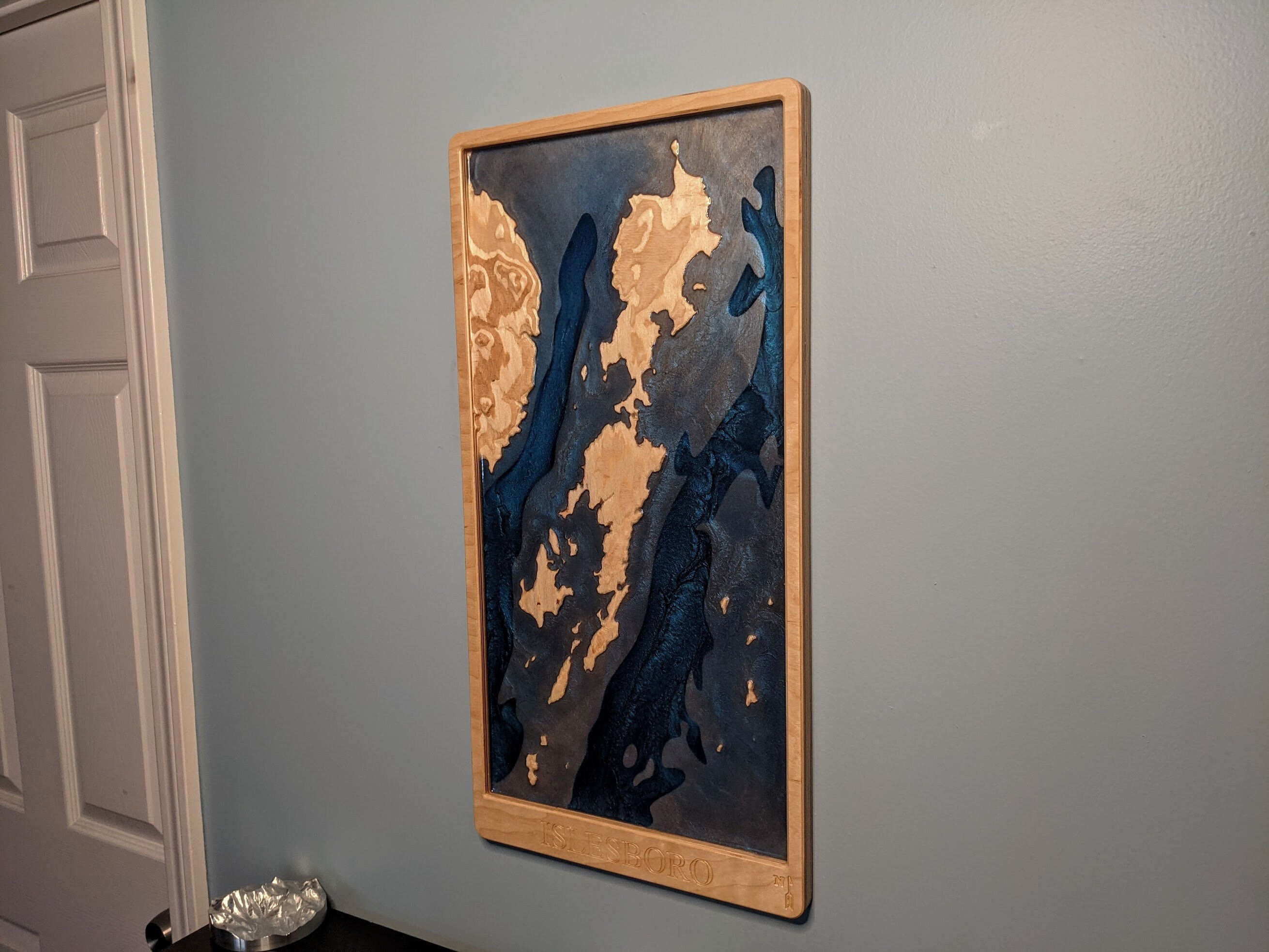 Islesboro Maine 3D Topographic Map Wood Relief Carving - Etsy