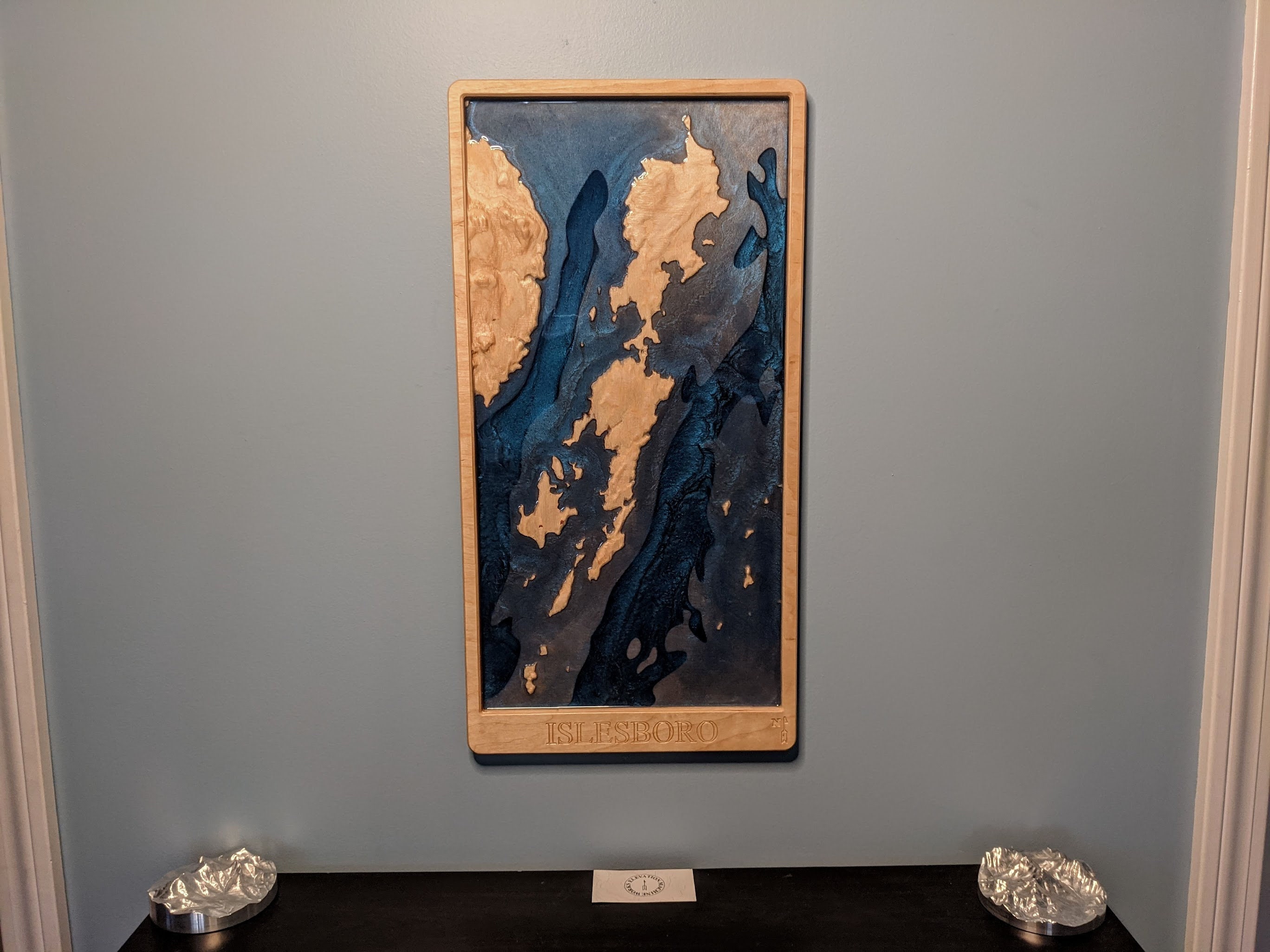 Islesboro Maine 3D Topographic Map Wood Relief Carving - Etsy