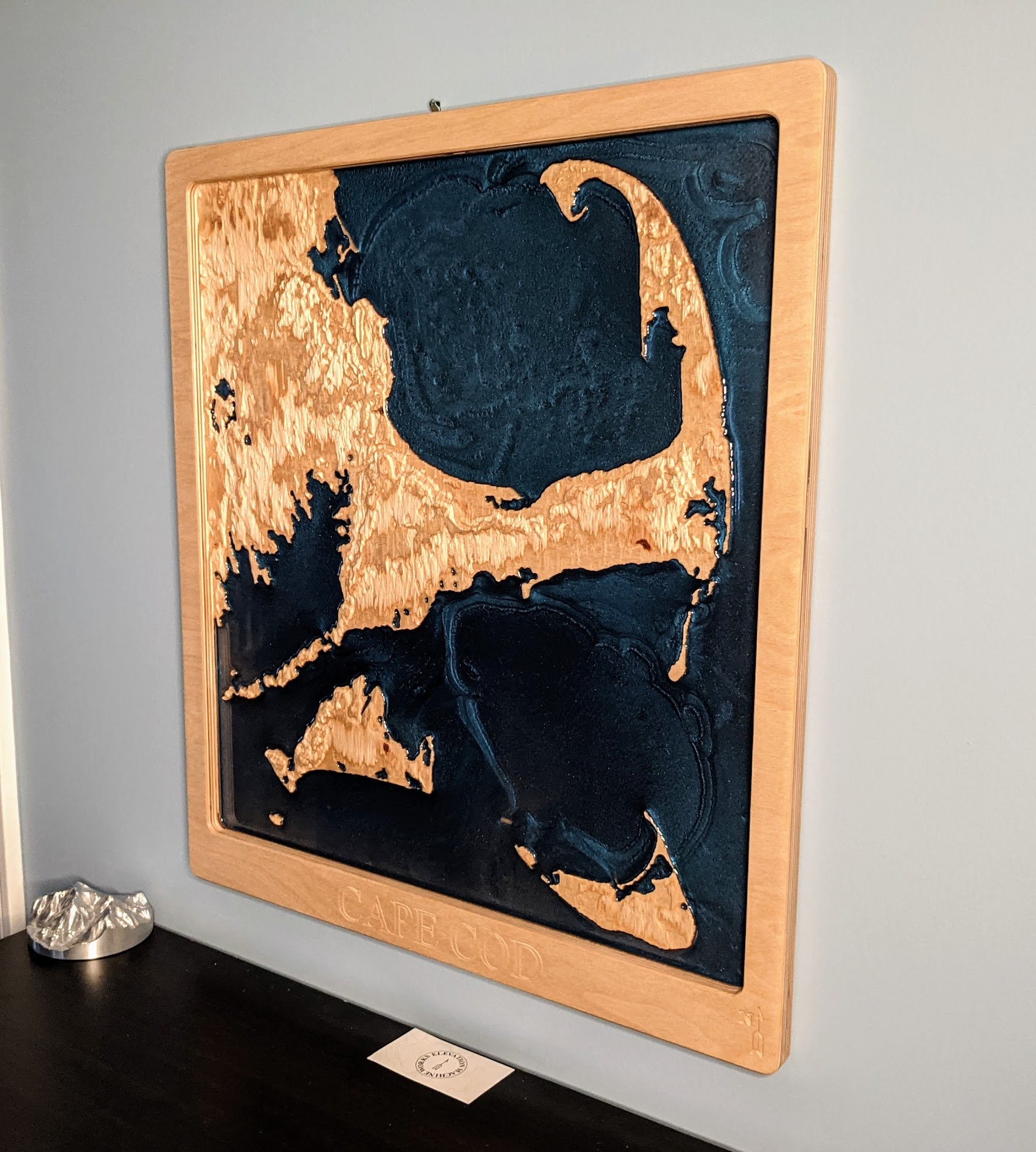 Cape Cod, Martha's Vineyard and Nantucket 3D Topographic Wood Relief ...