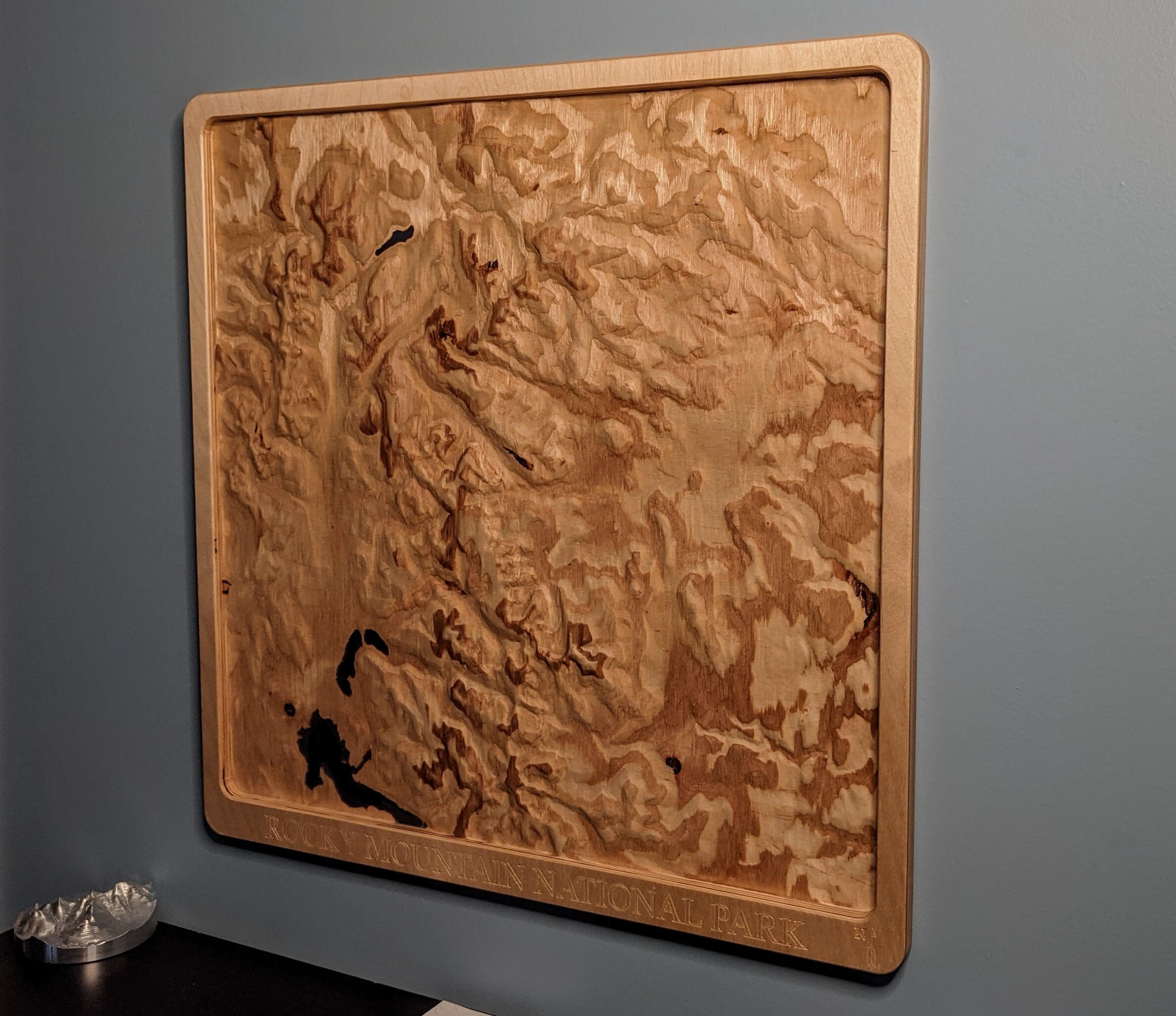 Rocky Mountain National Park 3D Topographic Map Wood Relief Carving - Etsy