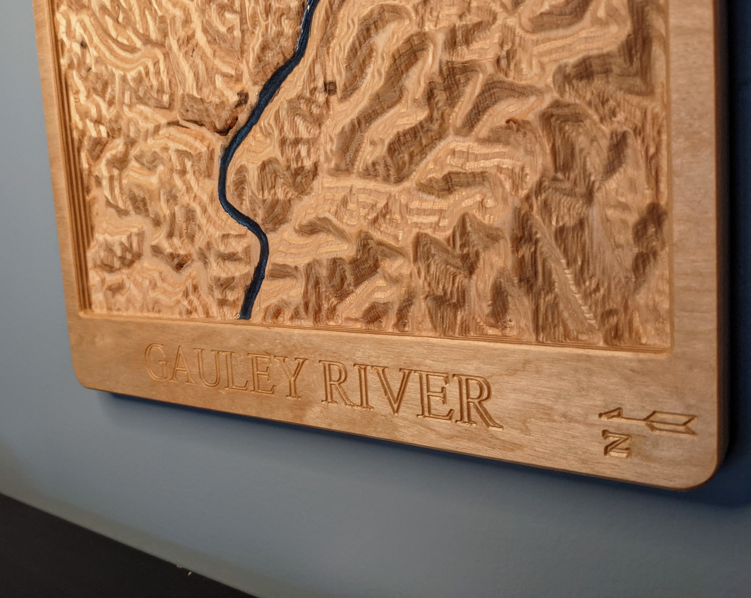 Gauley River National Recreation Area 3D Map Wood Relief Carving - West ...