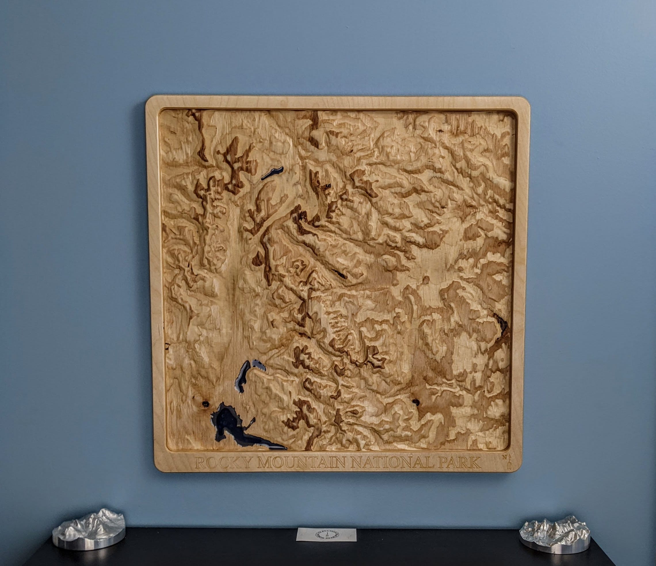 Rocky Mountain National Park 3D Topographic Map Wood Relief Carving - Etsy