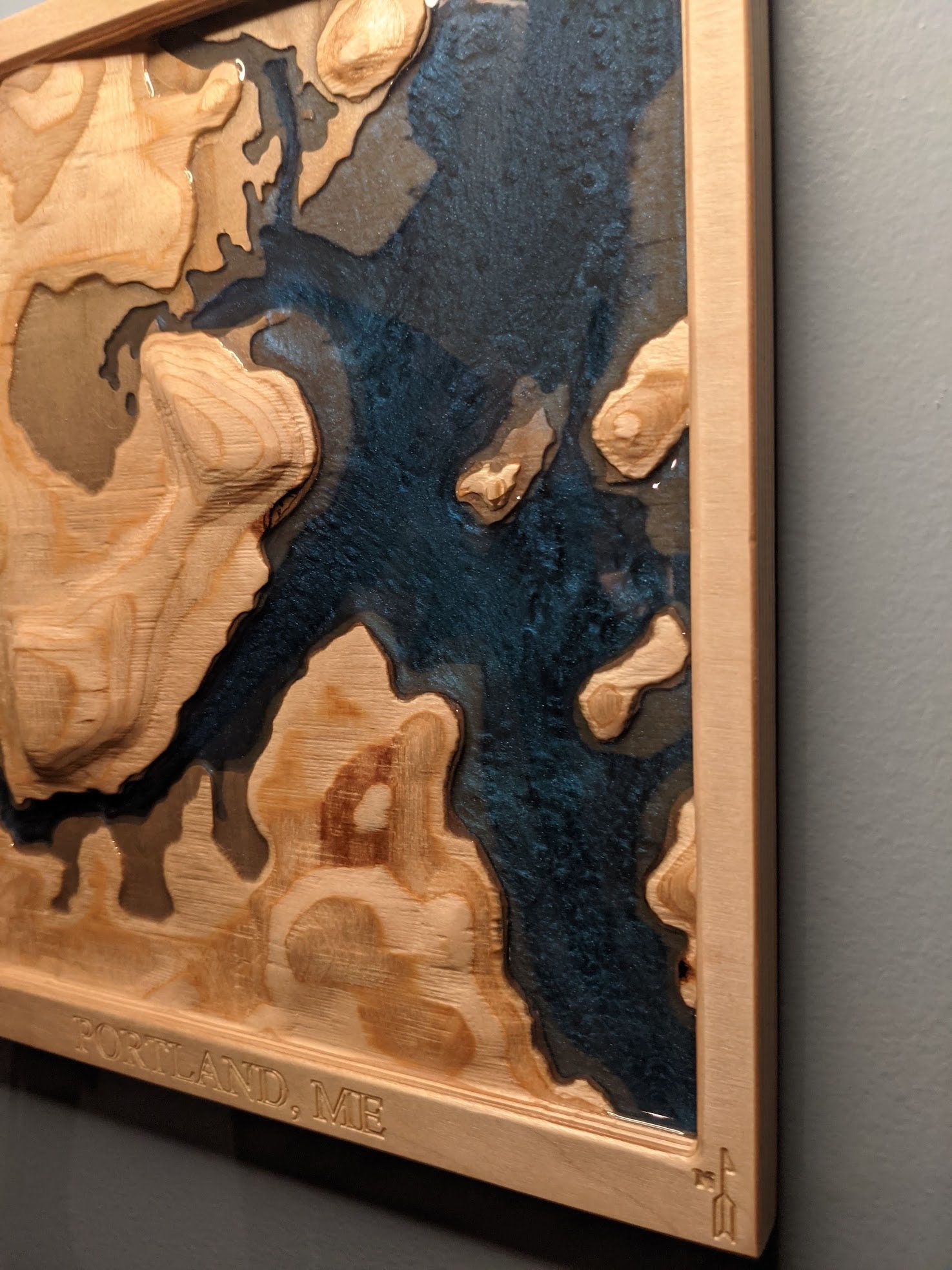 Portland Maine 3D Wood Relief Topographic Map Carving and - Etsy