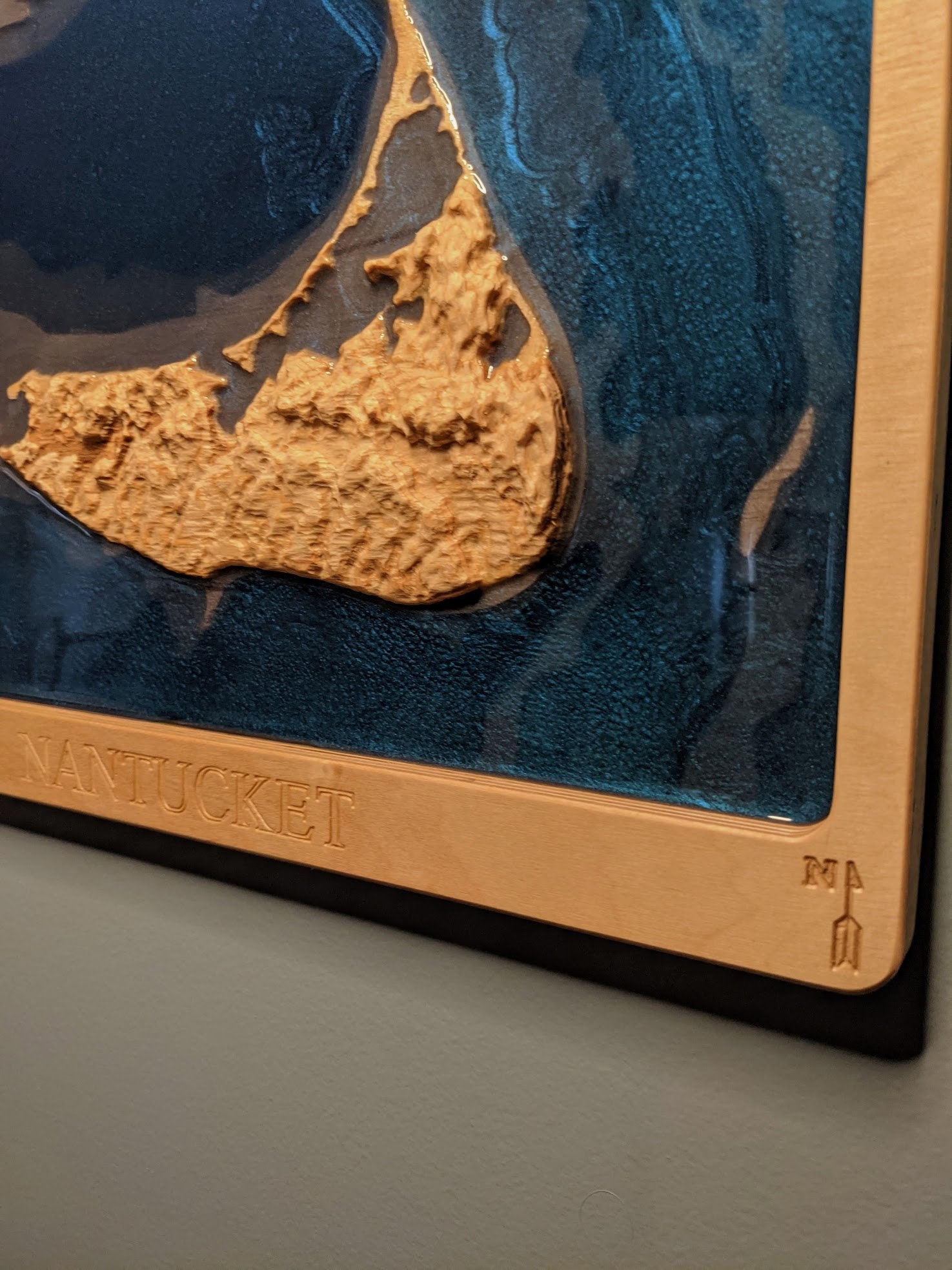 Nantucket 3D Topographic Wood Relief Map Carving - Etsy