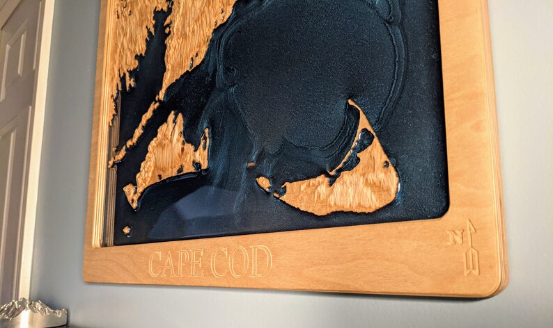 Cape Cod, Martha's Vineyard and Nantucket 3D Topographic Wood Relief ...
