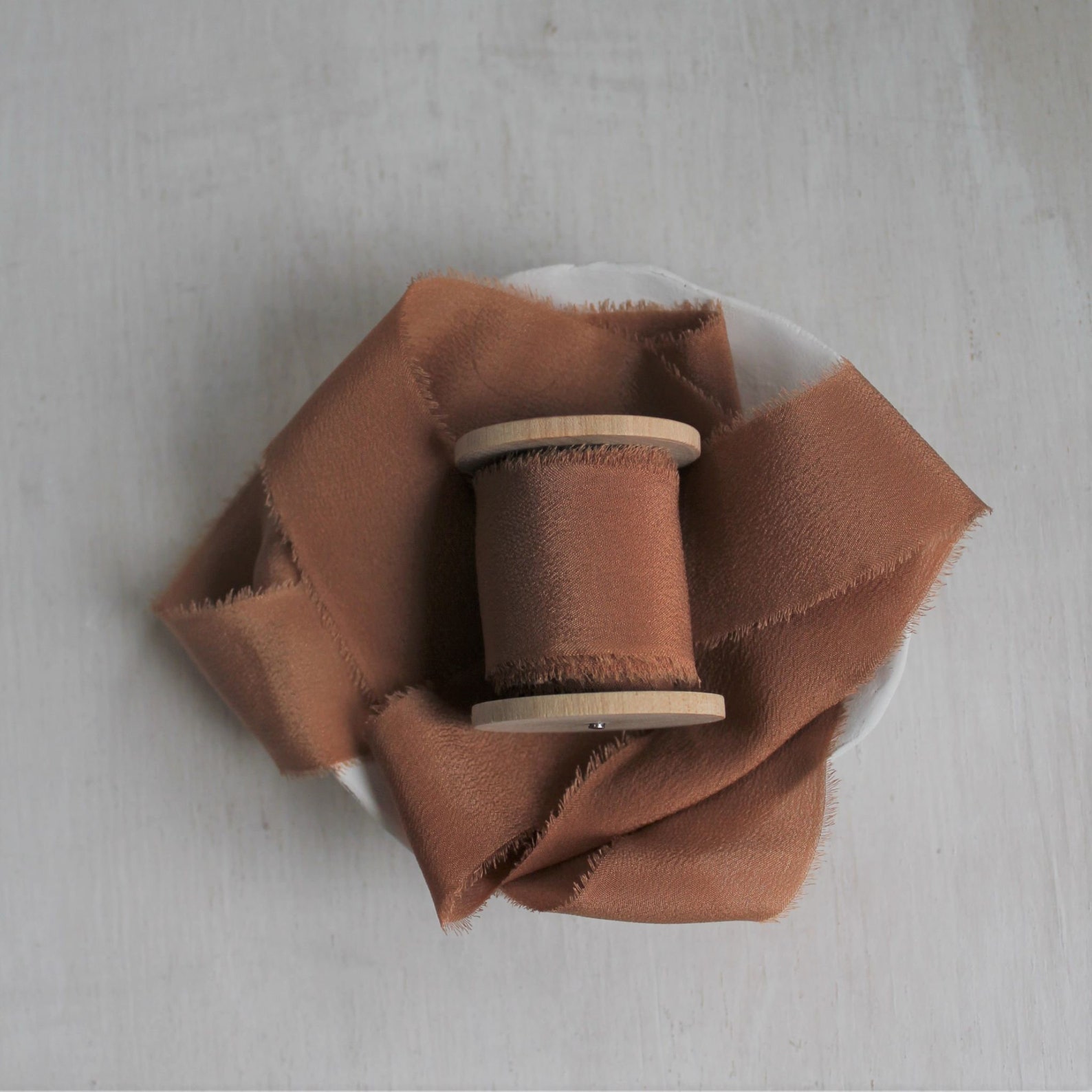 TERRA COTTA Naturally Dyed Silk Ribbon for Wedding Bouquets - Etsy Canada