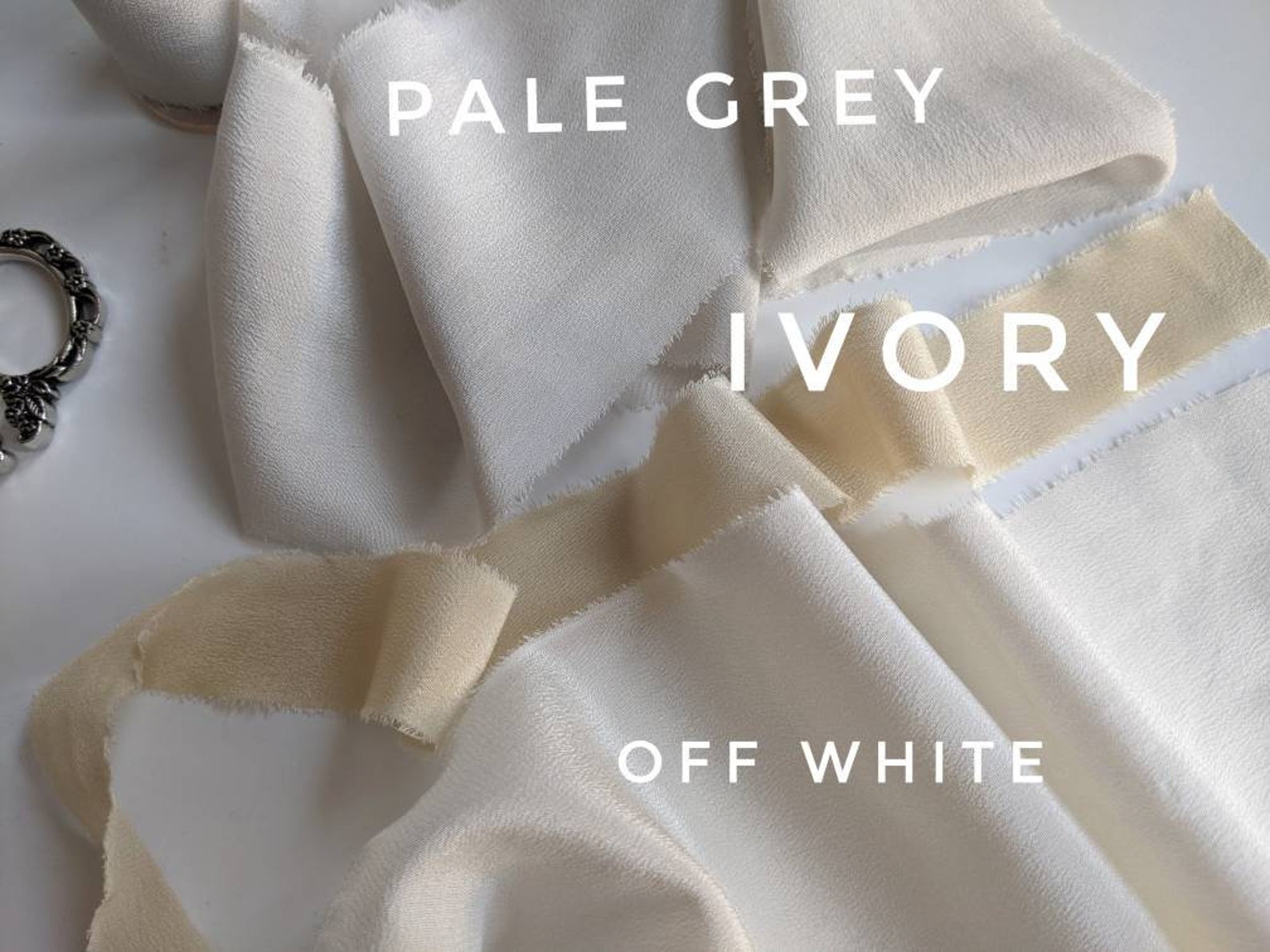 Pale GREY GRAY Ribbon Naturally Hand Dyed Silk Ribbon for - Etsy