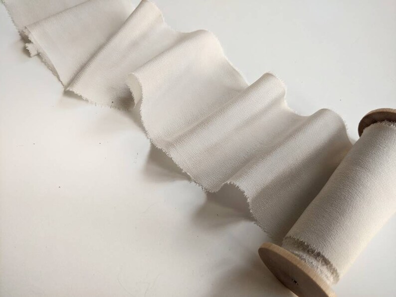 Pale GREY GRAY Ribbon Naturally Hand Dyed Silk Ribbon for | Etsy