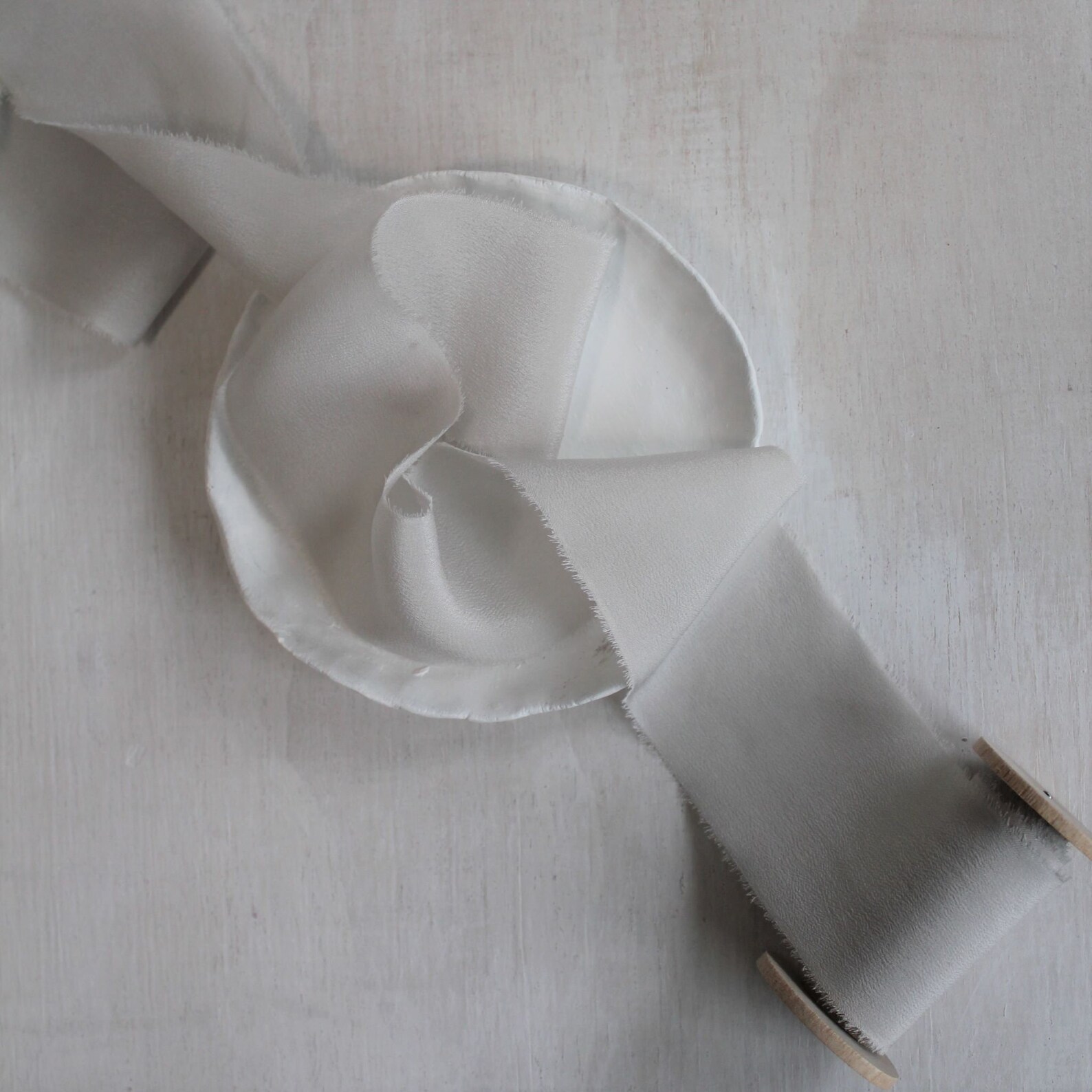 Pale GREY GRAY Ribbon Naturally Hand Dyed Silk Ribbon for - Etsy