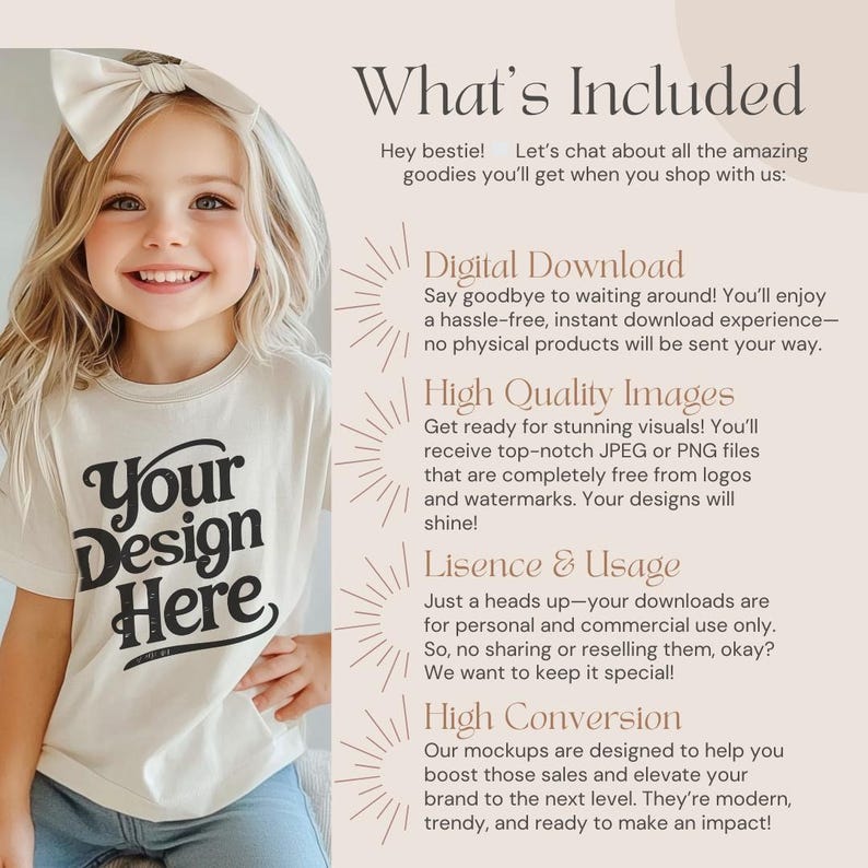 Girl's White Tshirt Mockup | White Toddler T-shirt Bella Canvas | Child ...