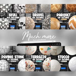 130 Procreate Stucco Textures | Plaster Seamless Pattern Brushes | Interior Procreate Textures ...