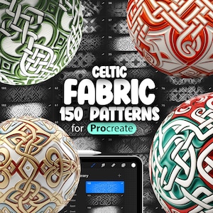 150 Procreate Celtic Patterns | Celtic Knotwork Fabric Procreate Texture Seamless Brushes ...
