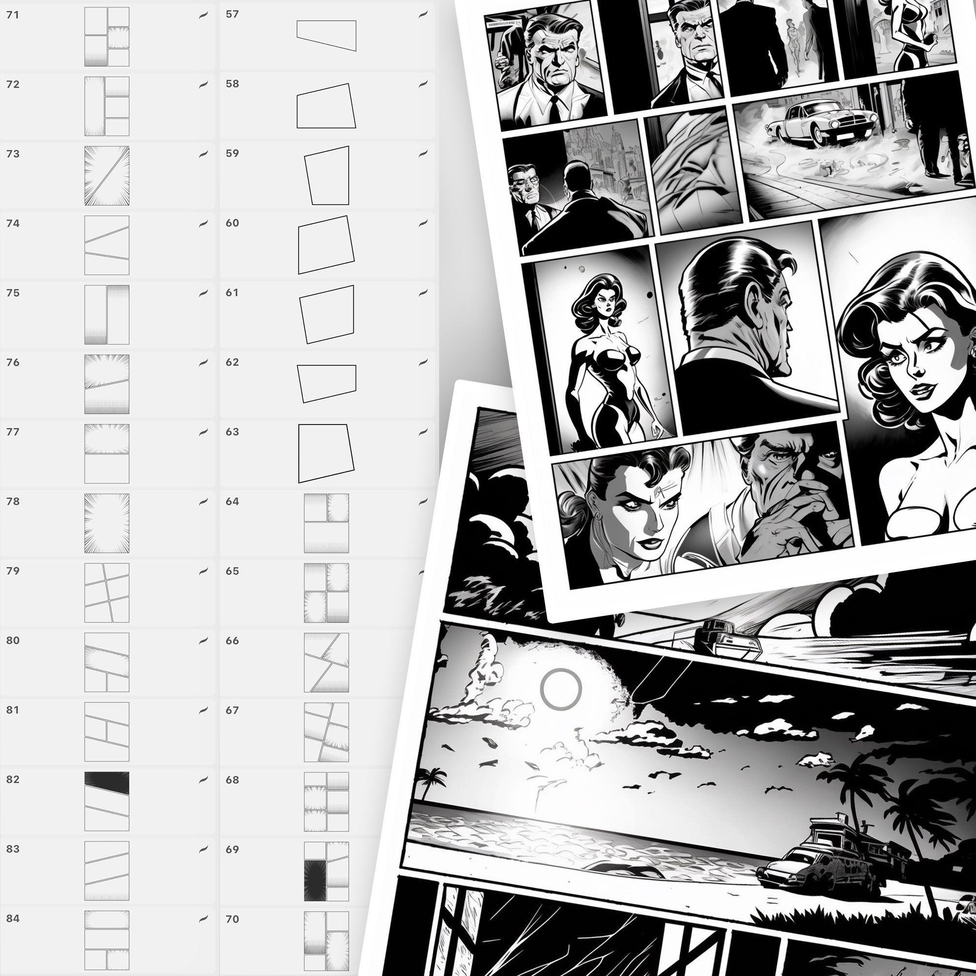 100+ Procreate Comic Storyboard Template Builder | Procreate Comic Pop ...