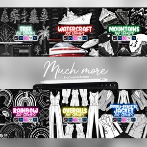 100 Procreate Watercraft Stamp Brushes | Procreate Ships Stamp Brushes ...