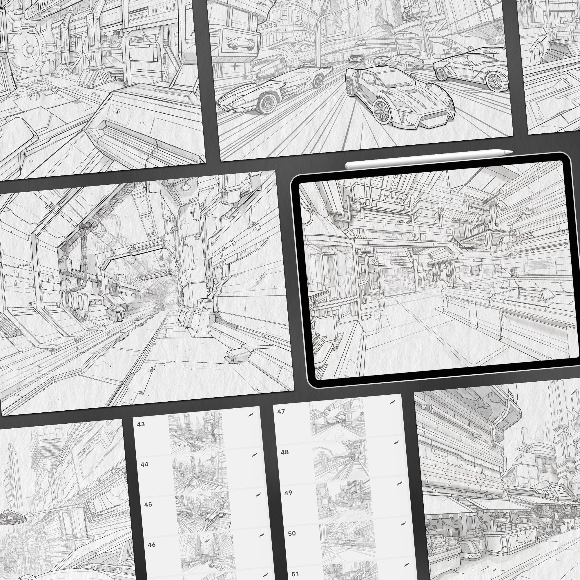 100 Procreate Cyberpunk Cities Backgrounds | Procreate Cyberpunk ...