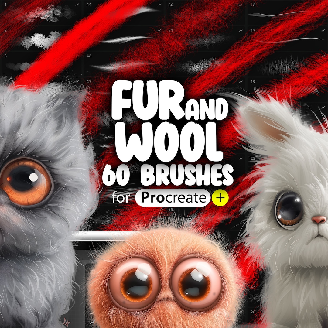 60 Procreate Realistic Fur Brushes | Procreate Wool Brushes | Procreate ...
