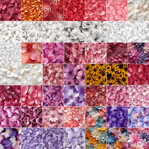 130 Procreate Flower Petal Textures | Flower Procreate Texture Seamless ...