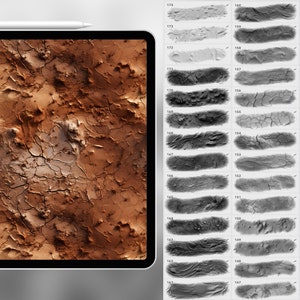 160 Procreate Mud Textures | Procreate Glossy Wet Mud Brush | Procreate ...