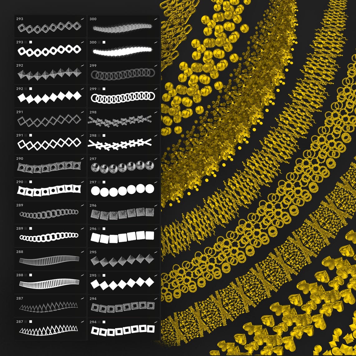 100 Procreate 2D Sequins Sparkle Brushes | Glitter Procreate Brushes ...