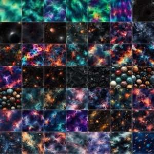 100 Procreate Space Textures | Procreate Cosmic Textures | Starry Sky ...