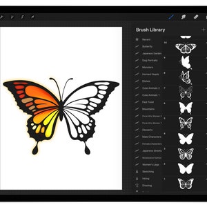 20 Procreate Butterfly Stamp Brushes, Procreate Butterfly Brush ...