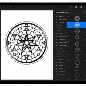 80 Procreate Arcane Circles Symbols Stamp Brushes, Arcane Circles ...