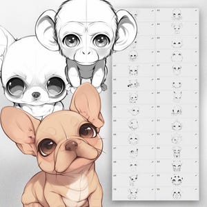 100 Procreate Chibi Animals Stamps | Procreate Cute Animals Stamps ...