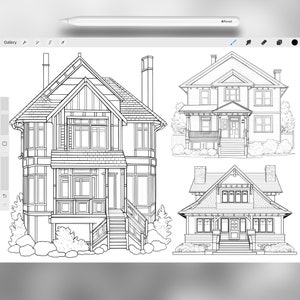 120 Procreate Houses Stamp Brushes | Procreate House Brushes ...