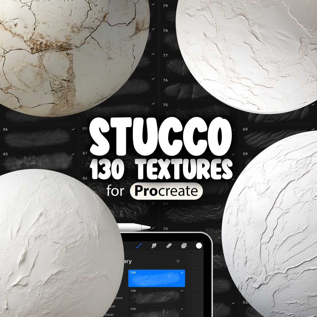 130 Procreate Stucco Textures Plaster Seamless Pattern Brushes Interior Procreate Textures